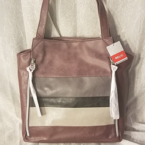 Relic | Bags | Relic By Fossil Brooke Tote Maroon Multi Shoulder | Poshmark